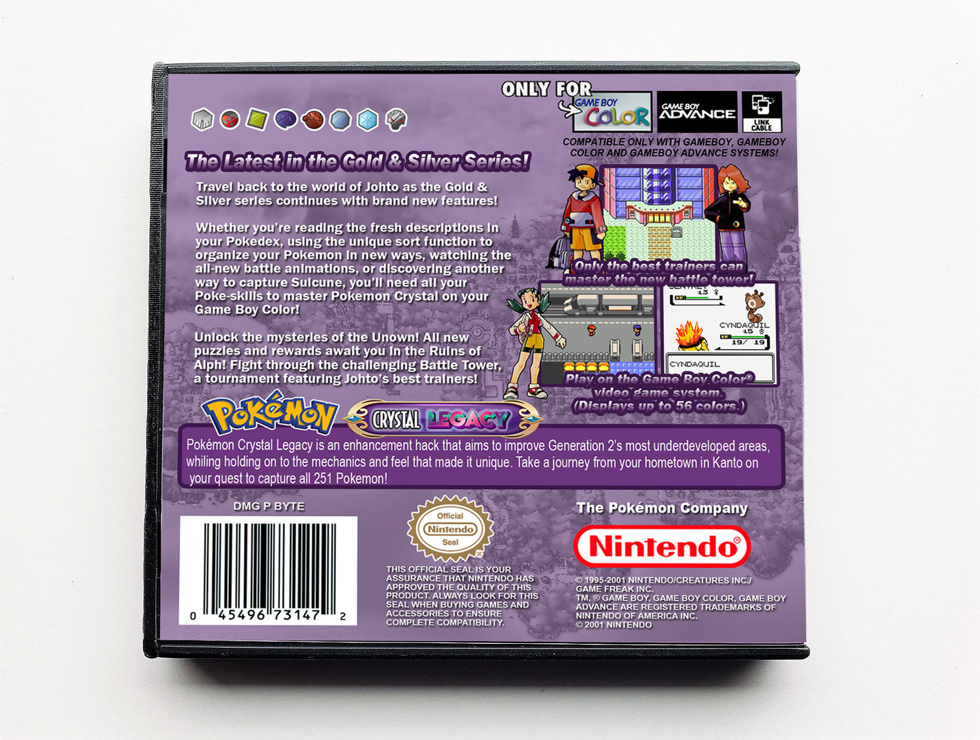 Pokemon Crystal Legacy (Gameboy Color) released by TheSmithPlays ...