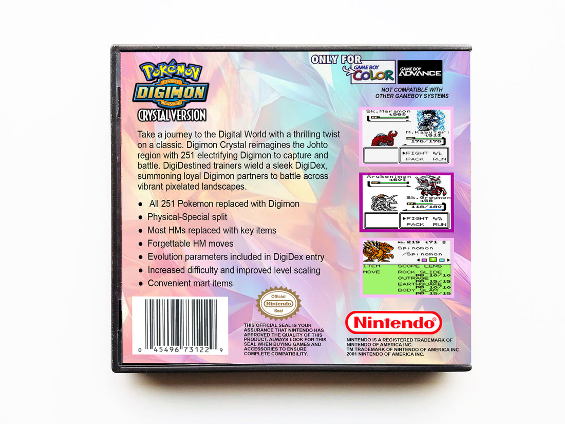 Pokemon Digimon Crystal Version (Gameboy Color GBC) – Retro Gamers US
