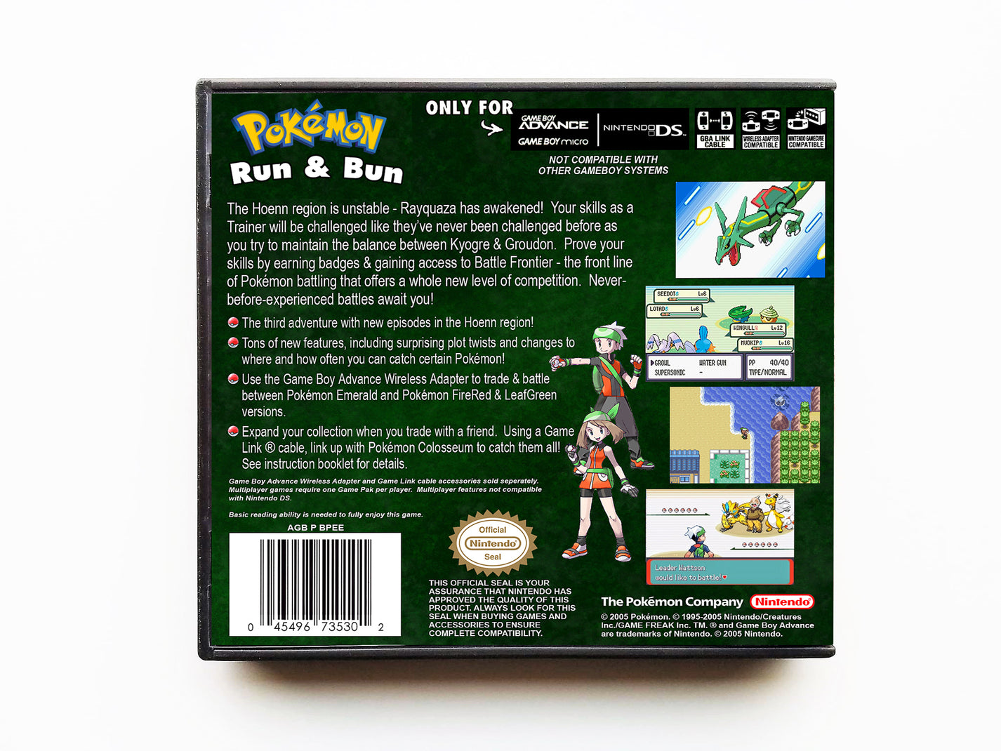 Pokemon Emerald Run and Bun (Gameboy Advance GBA) Custom Fan made Hack ...
