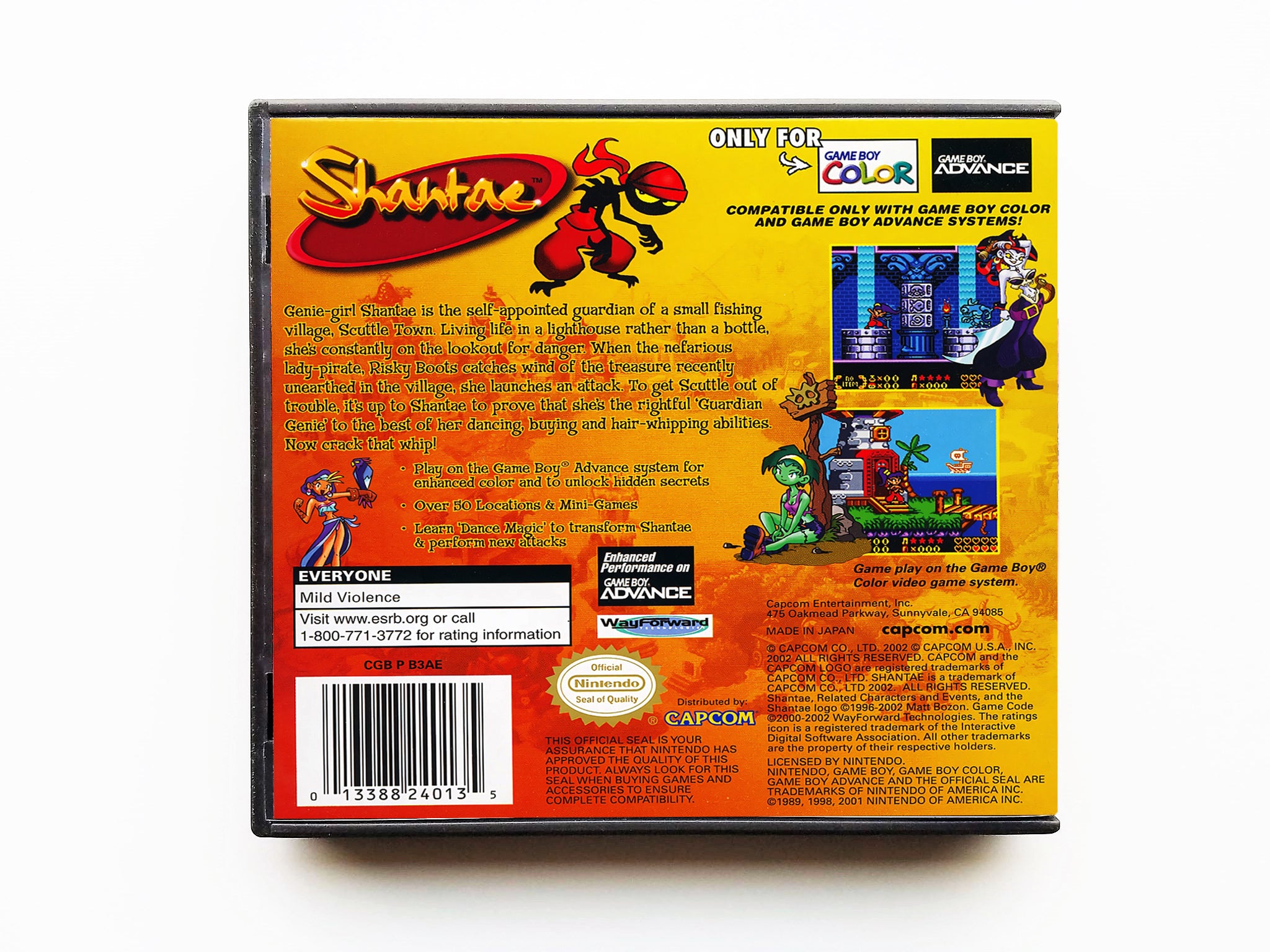 Shantae Custom Repro Game (Gameboy Color GBC /Gameboy Advance GBA ...