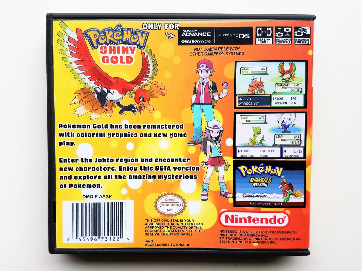 Pokemon Shiny Gold Remastered (Gameboy Advance - GBA) Custom Fan Hack ...