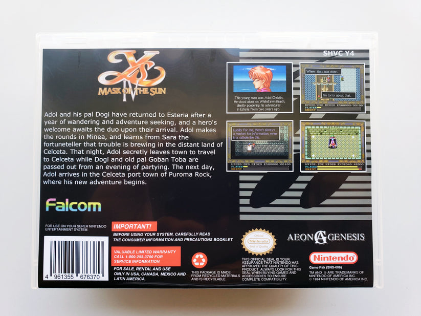 Ys IV: Mask of the Sun RPG - (SNES) English Translated – Retro Gamers US