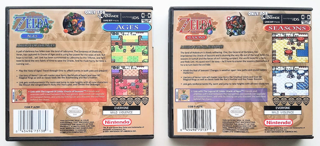 Zelda Oracle of Ages & Seasons (Gameboy Advance GBA) – Retro Gamers US